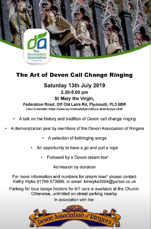 The Art of Devon Call Change Ringing – 13 July 2019 – Devon Association ...