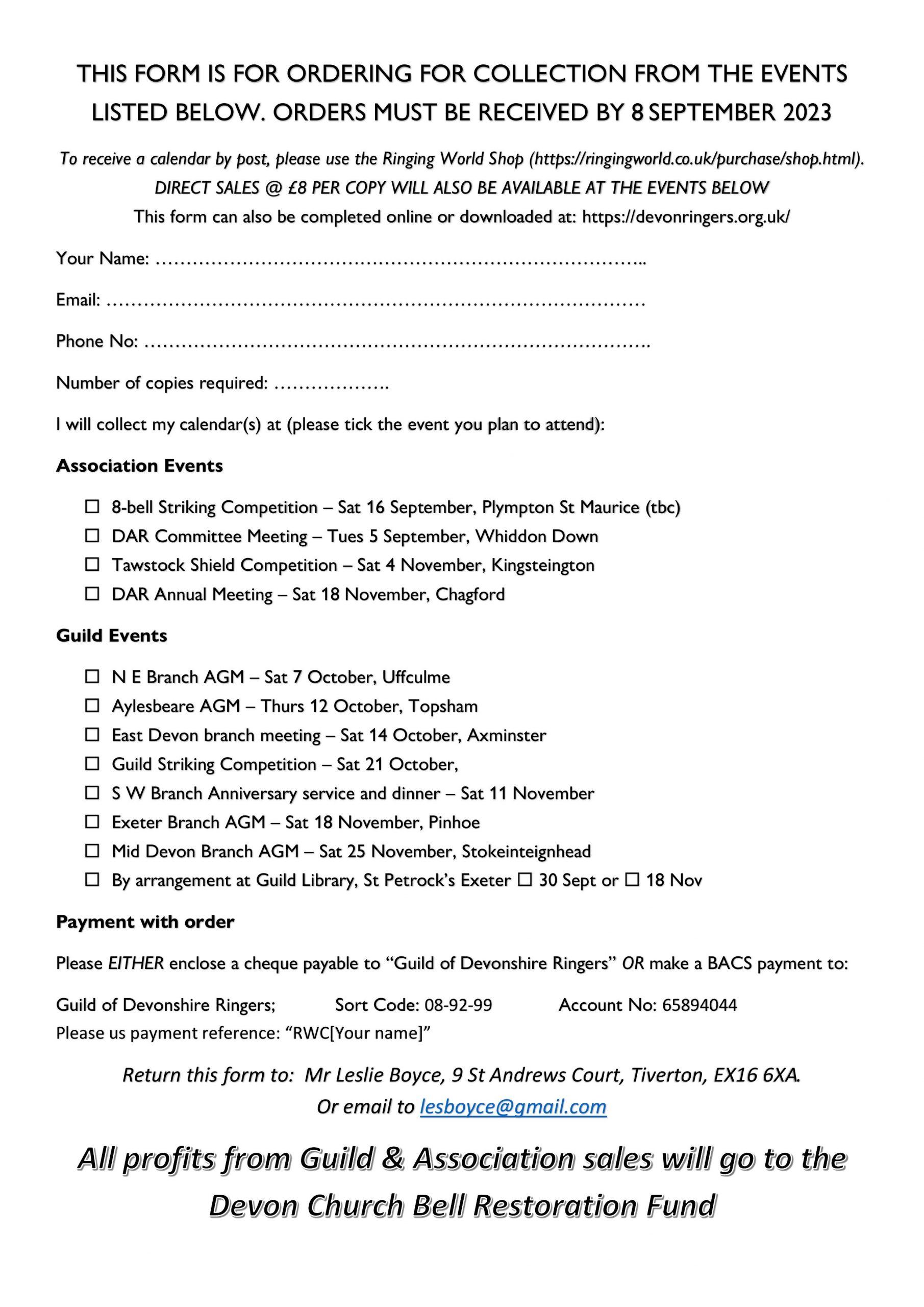 Ringing World Calendar 2024 – special Devon edition – Devon Association ...