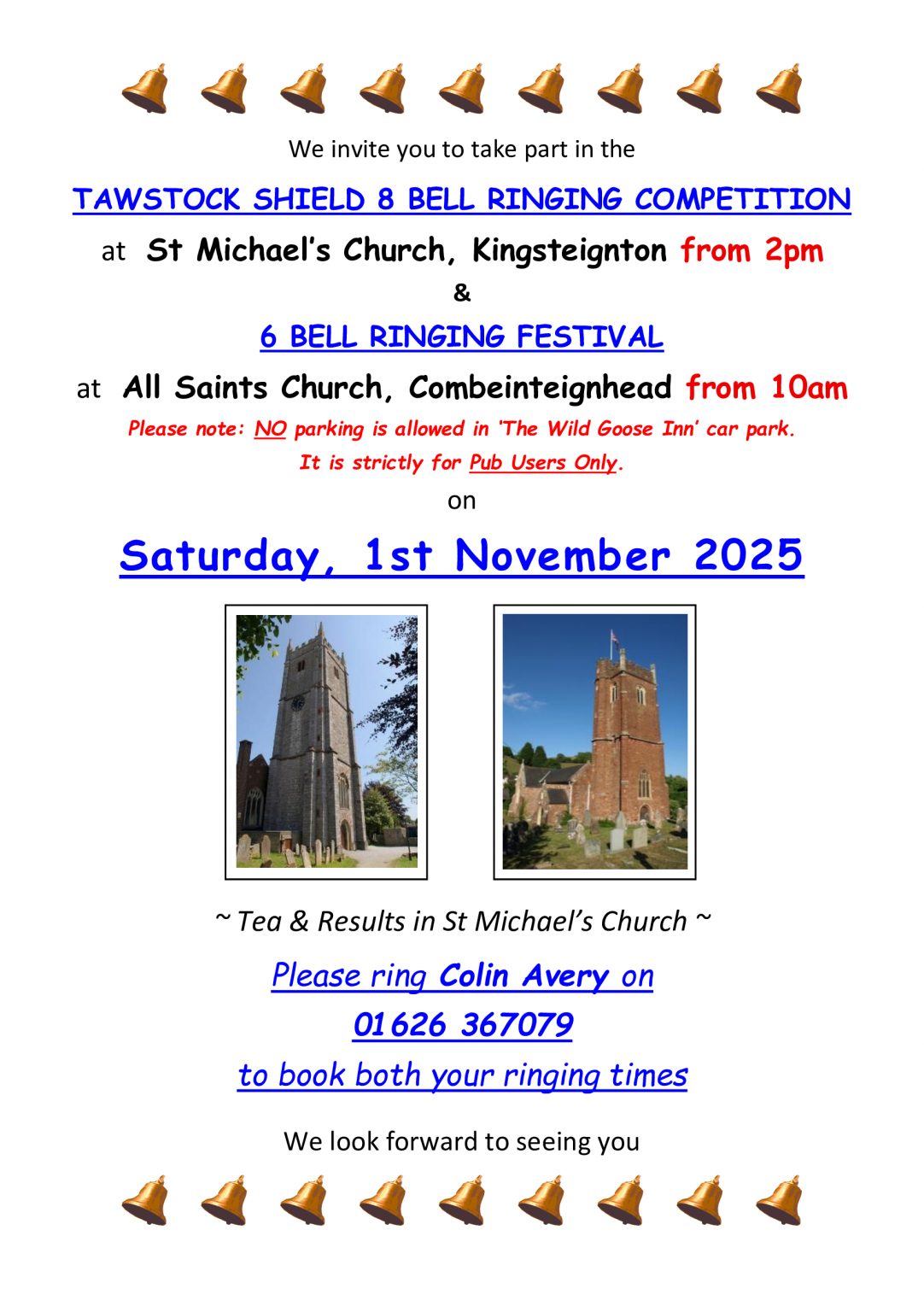 Tawstock Shield 2025 invitation – Devon Association of Ringers